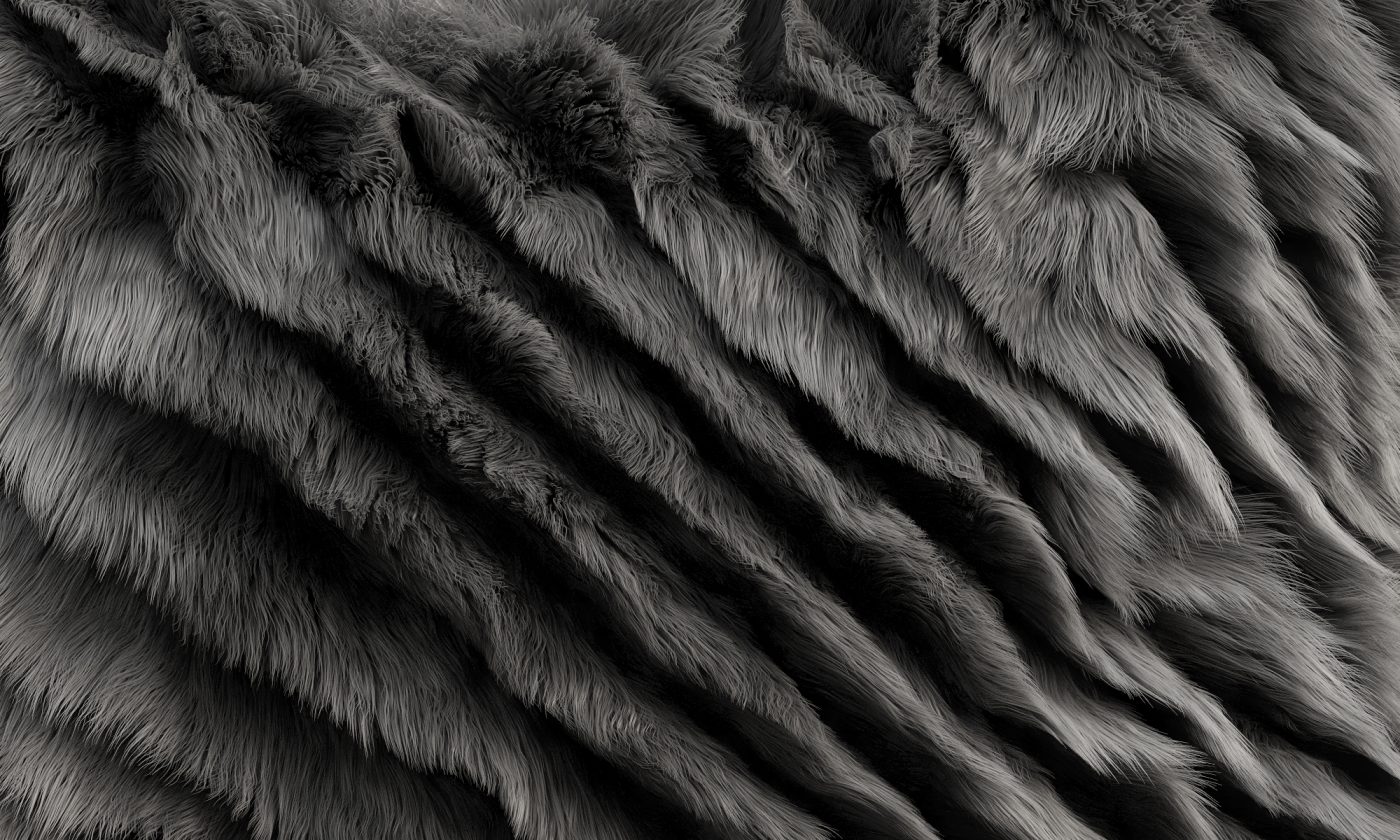 Fur Pillows Set 5 - 3D Model for Corona