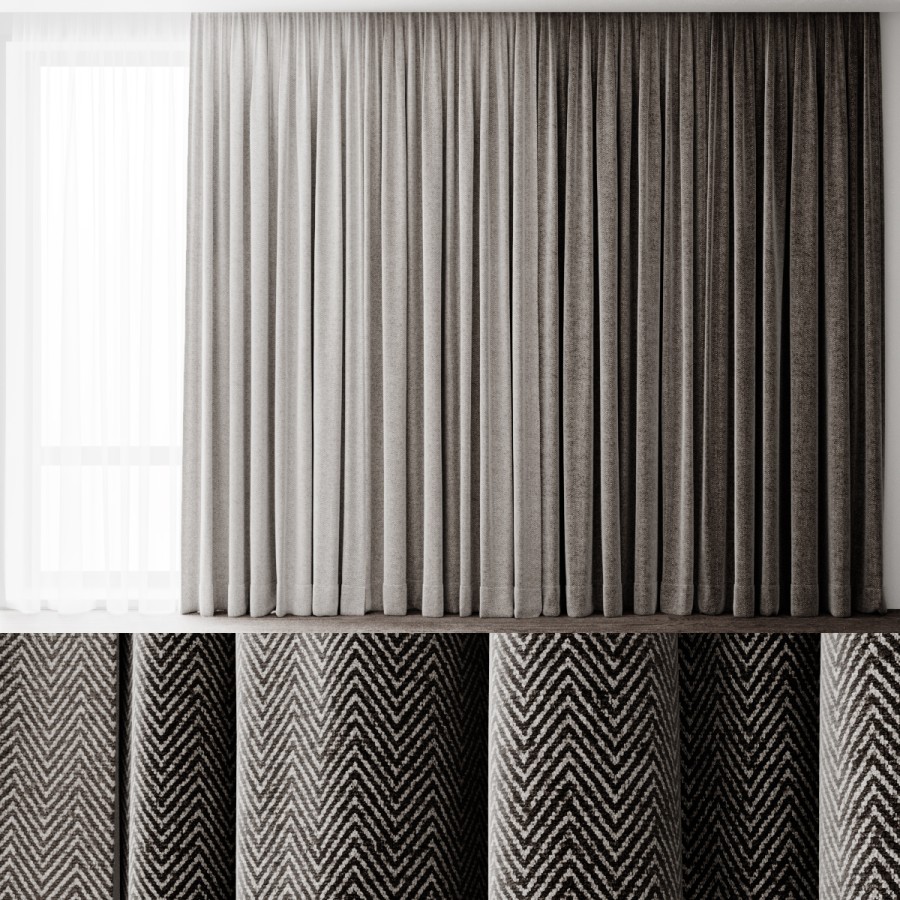 Curtains 6 - 3D Model for VRay, Corona