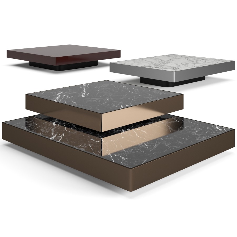 Solid Steel Coffee Tables - 3D Model for VRay, Corona