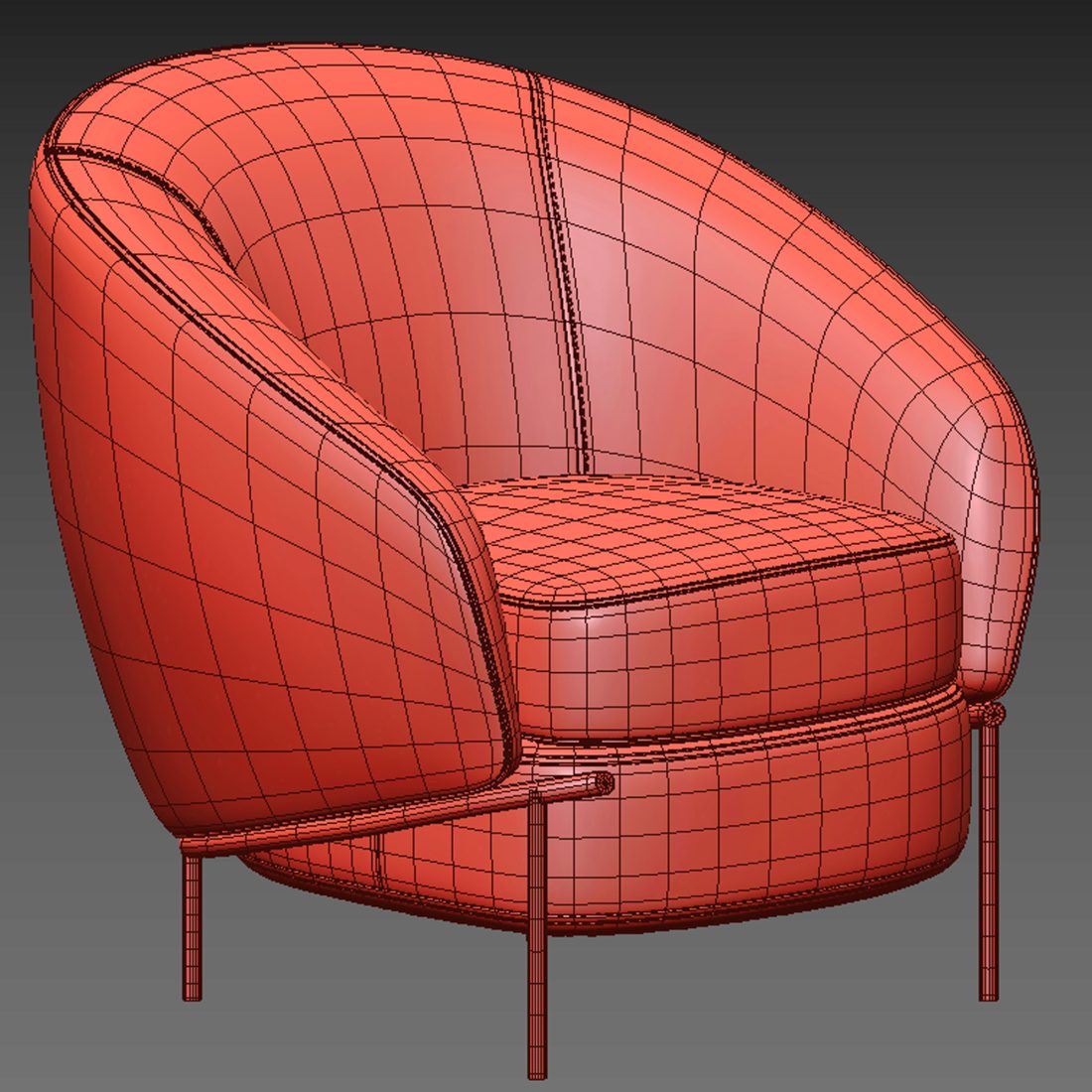 Lloyd Armchair - 3D Model for Corona