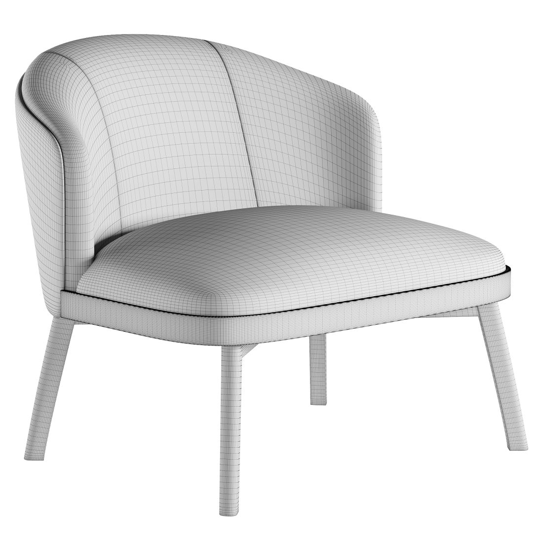 Nelly Armchair - 3D Model for Corona