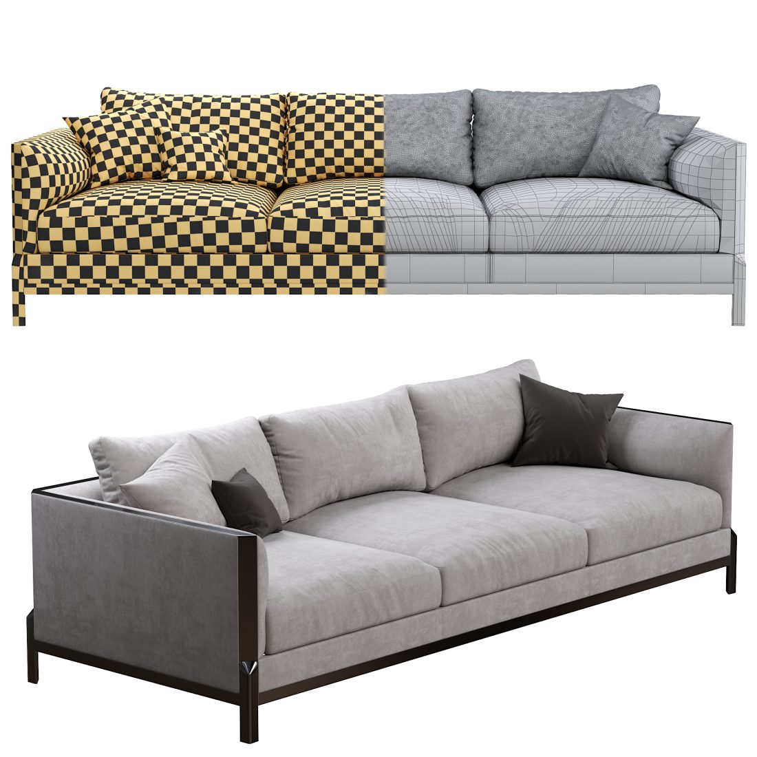 Trussardi Casa Band Sofa - 3D Model for VRay