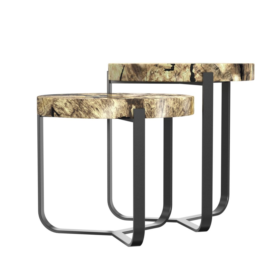 Oroa Tripod Leg Wooden Nesting Side Tables 3D Model for Corona | CGMood