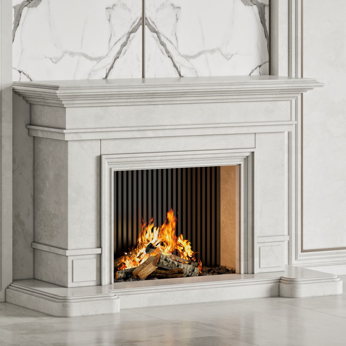 Fireplace 12 3D Model for VRay, Corona | CGMood