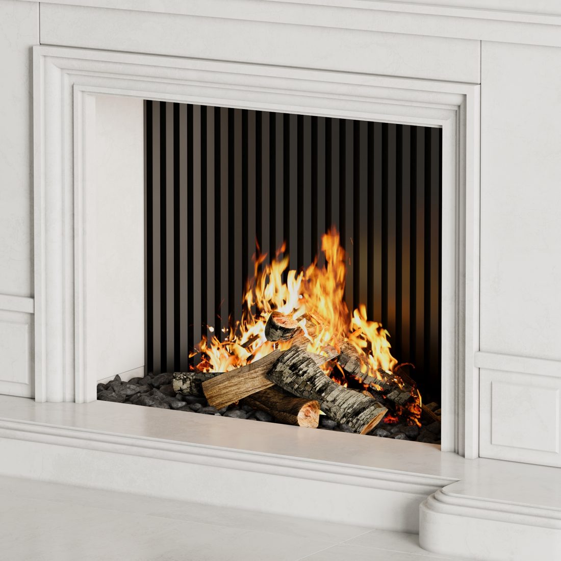 Fireplace 12 - 3D Model for VRay, Corona