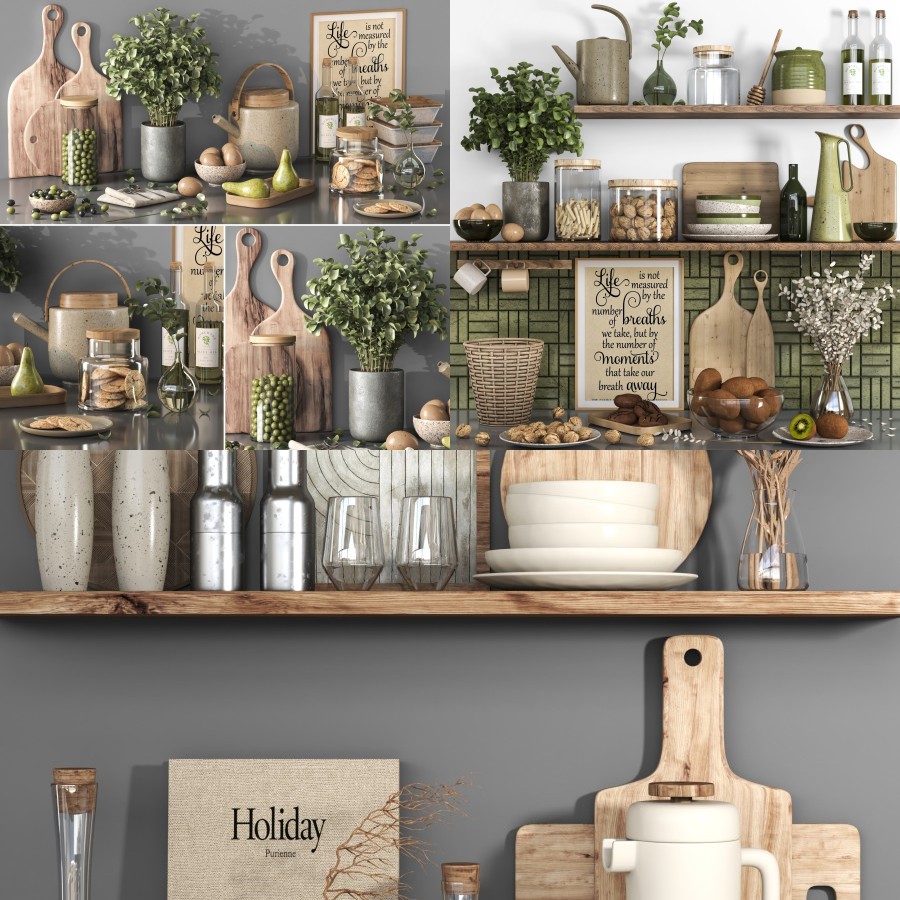 Kitchen Accessories 17 - 3D Model for VRay, Corona