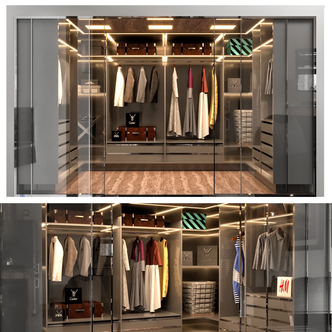 Wardrobe No8 3D Model for VRay, Corona | CGMood