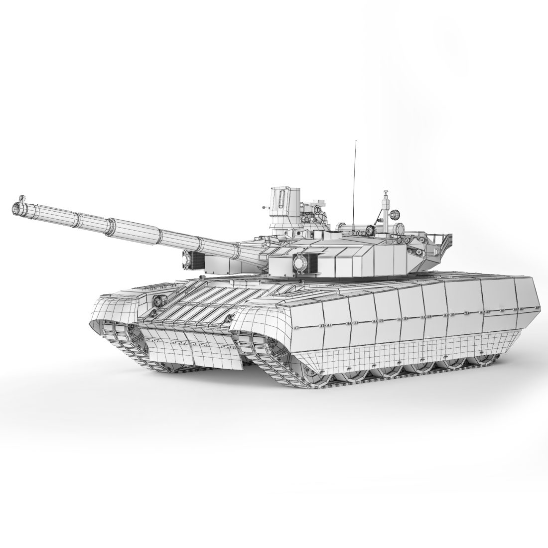 Tank T-84 Oplot-m 2010 - 3D Model for VRay