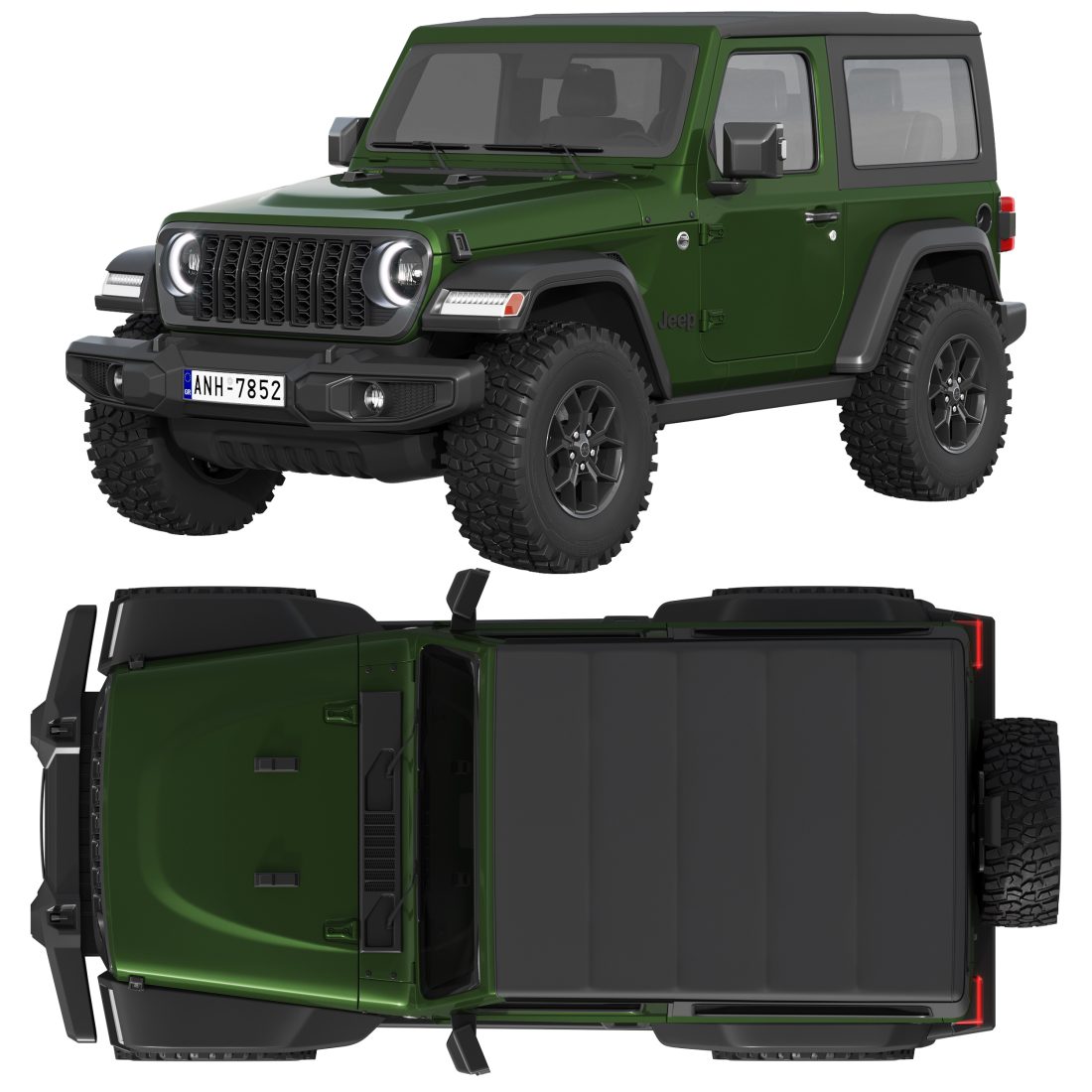 Jeep Wrangler Willys 2024 3D Model for Corona | CGMood
