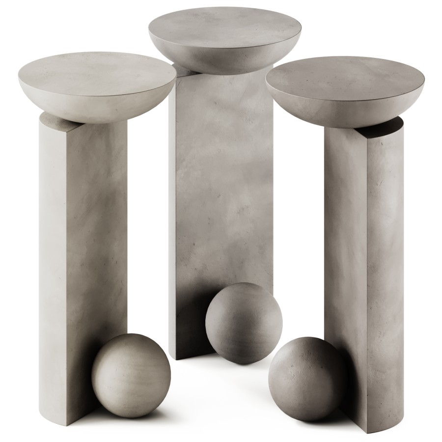 Coito Sculptural Side Table By Pedro Paulo Venzon - 3D Model for Corona