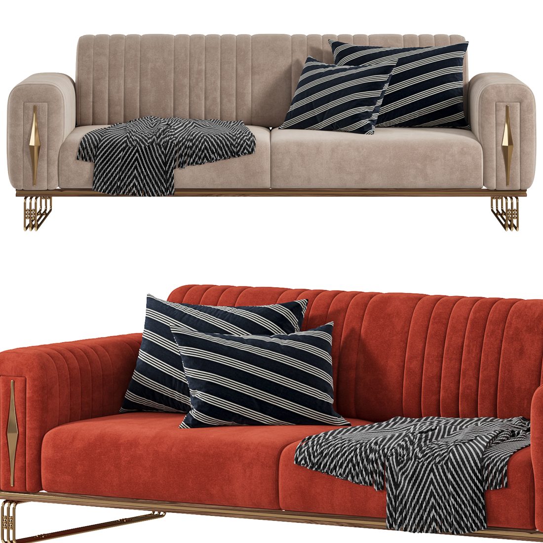 Palermo Sofa By Akyuz Mobilya - 3D Model for Corona