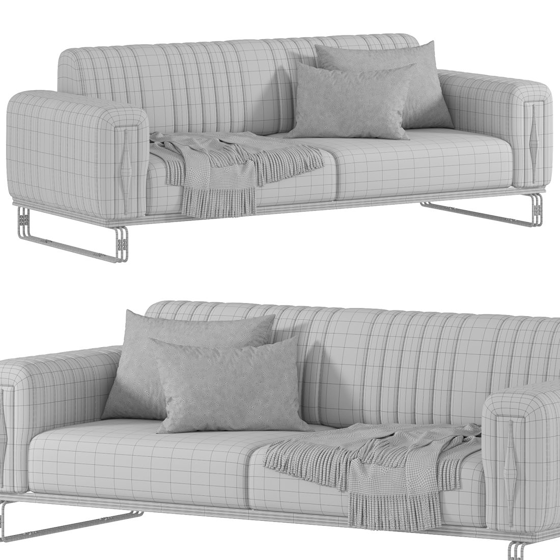 Palermo Sofa By Akyuz Mobilya - 3D Model for Corona