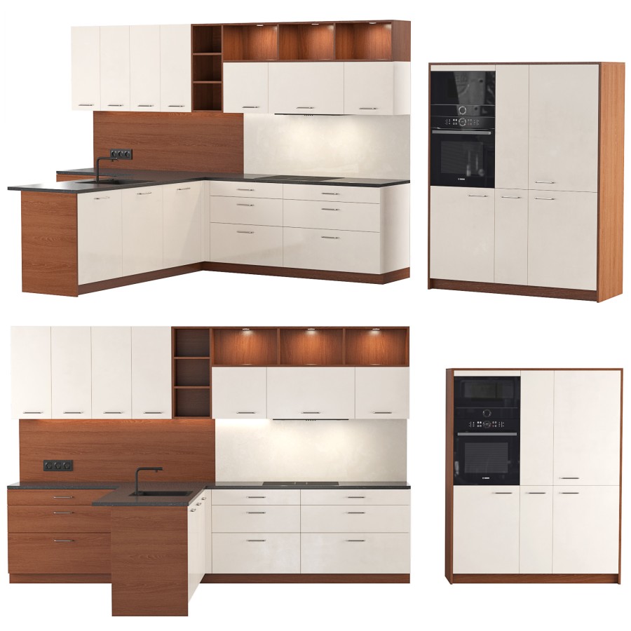 Kitchen 11 Fabia Alina Rena 3D Model for VRay, Corona | CGMood
