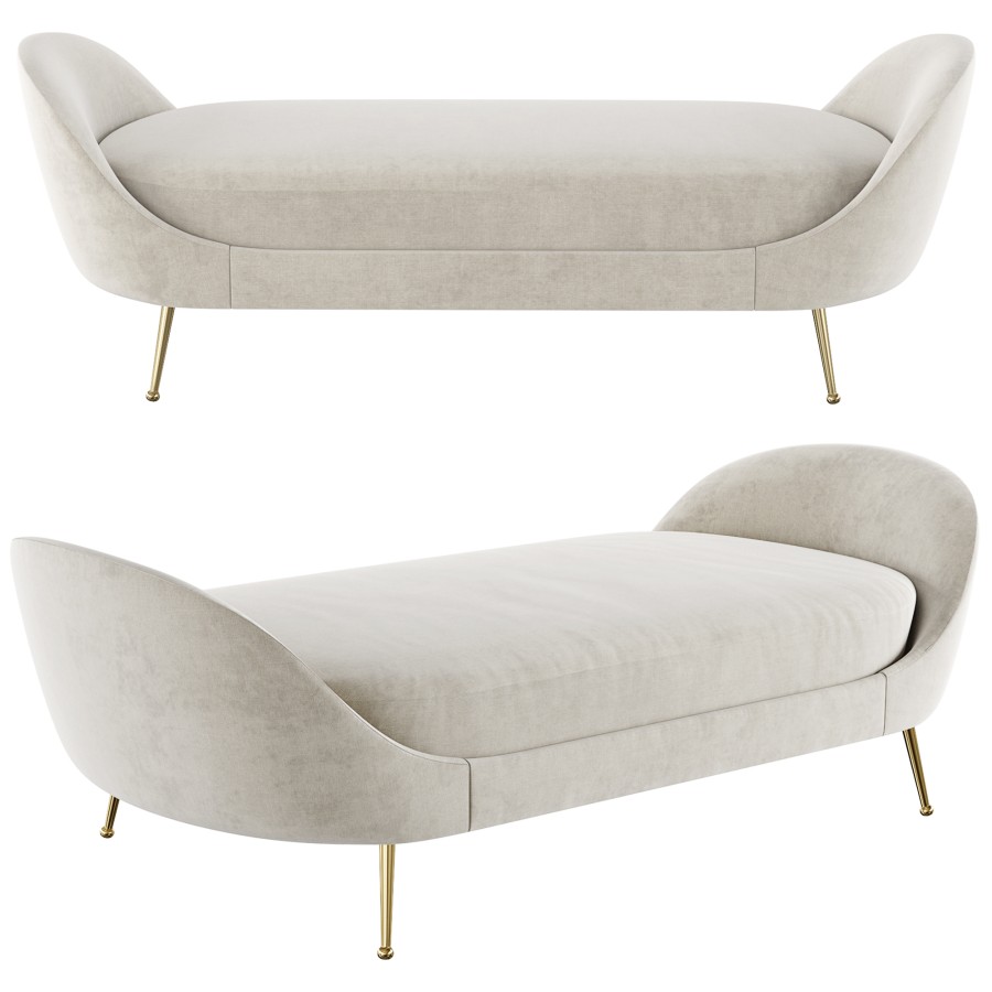 Aubury_daybed - 3D Model for VRay, Corona