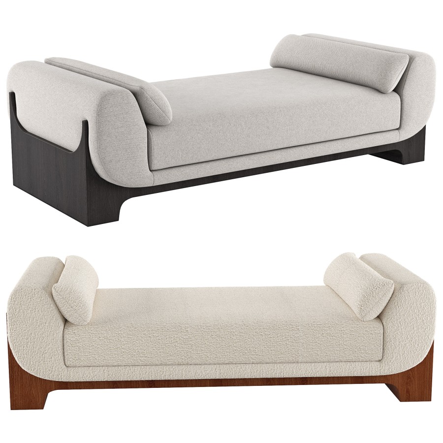Velvet Ida Bench - 3D Model for VRay, Corona