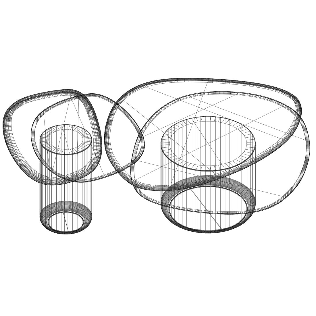Natuzzi Italia Splash Coffee Table - 3D Model for VRay, Corona