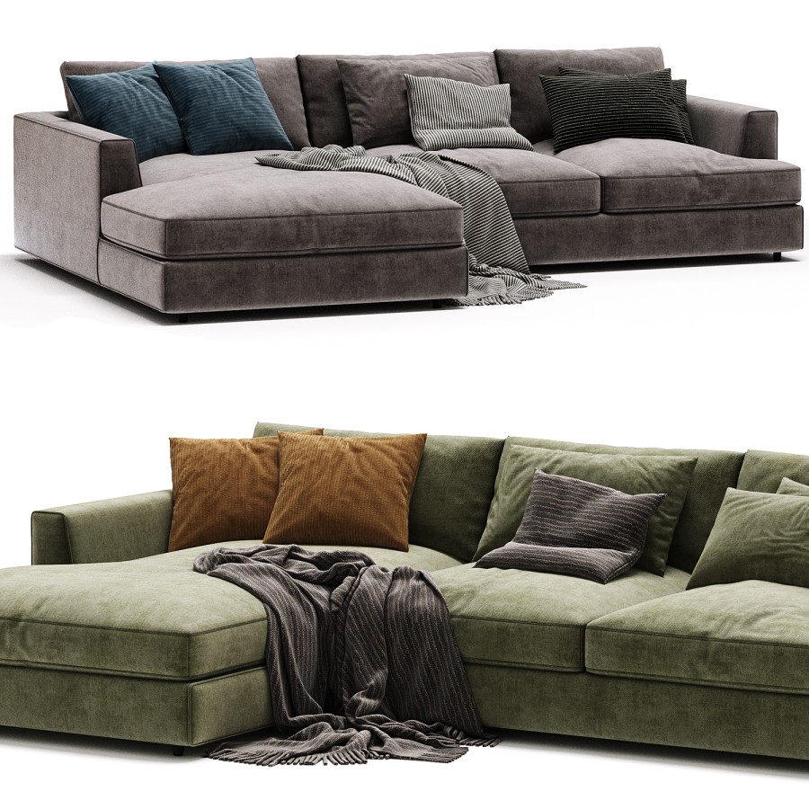 Andre Sectional Graceland Slate 3D Model for Corona | CGMood