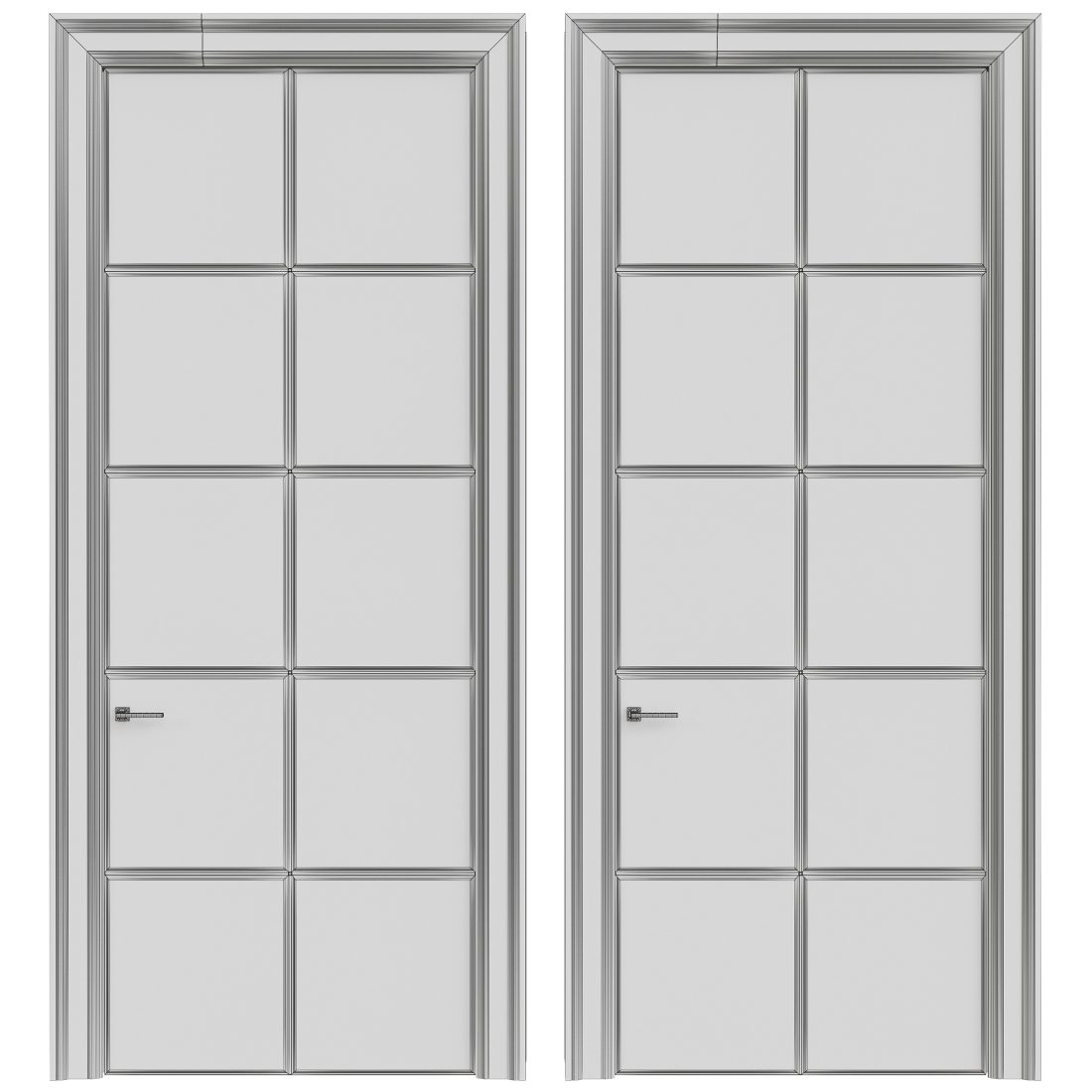 Interior Doors 228 - 3D Model for VRay, Corona