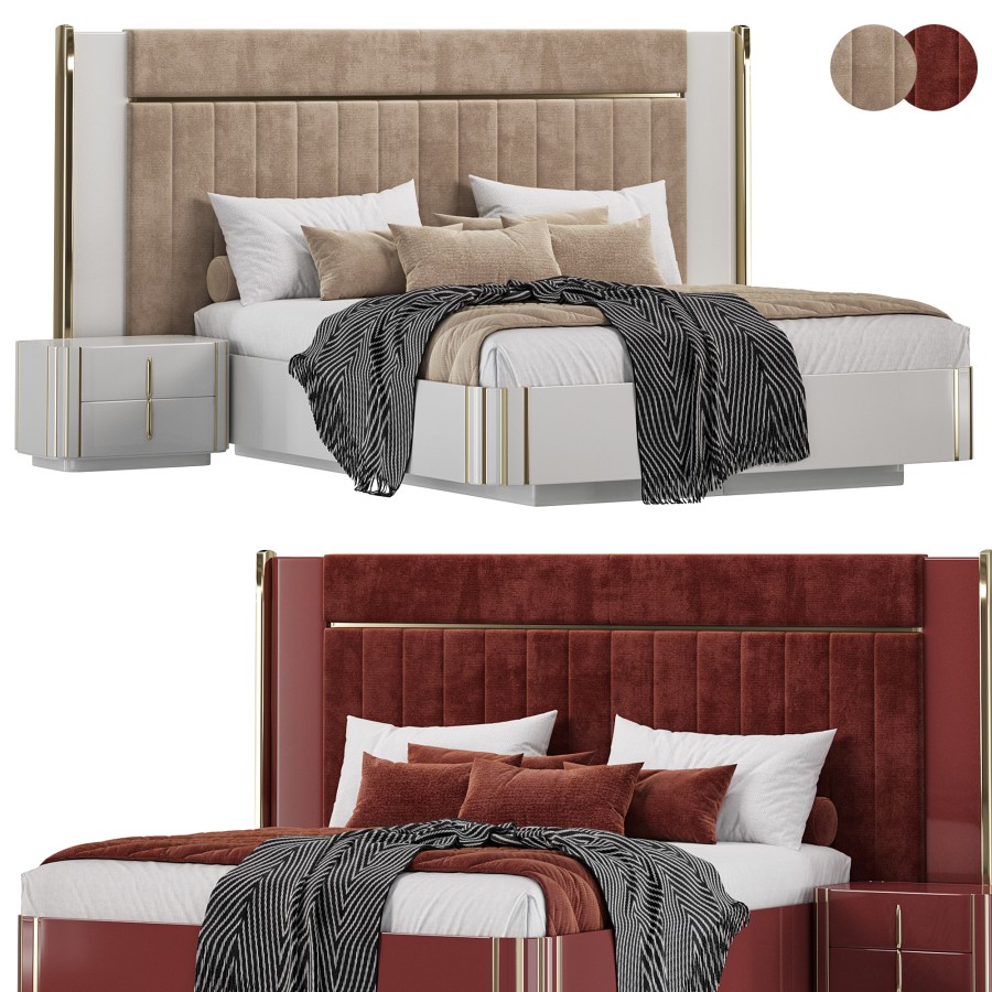 Begonvil Bed By Evgor Luxury - 3D Model for Corona