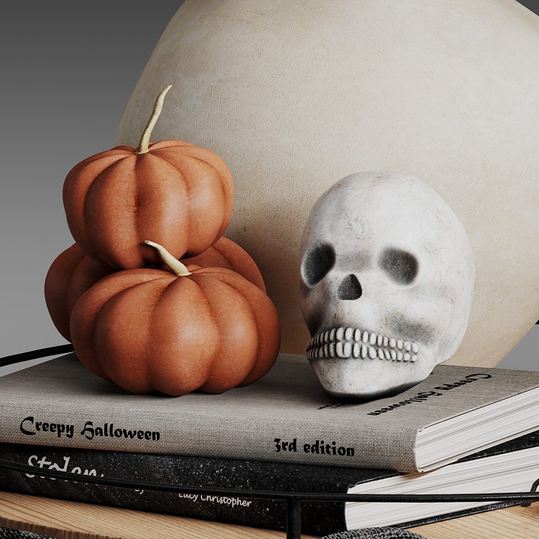 Decorative Set 05-halloween Decor 02 - 3D Model for Corona