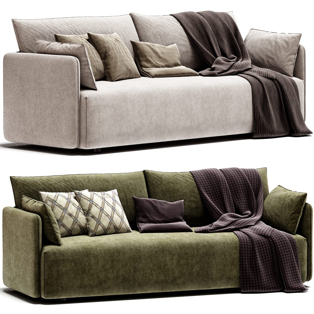 Offset Sofa - 3D Model for Corona