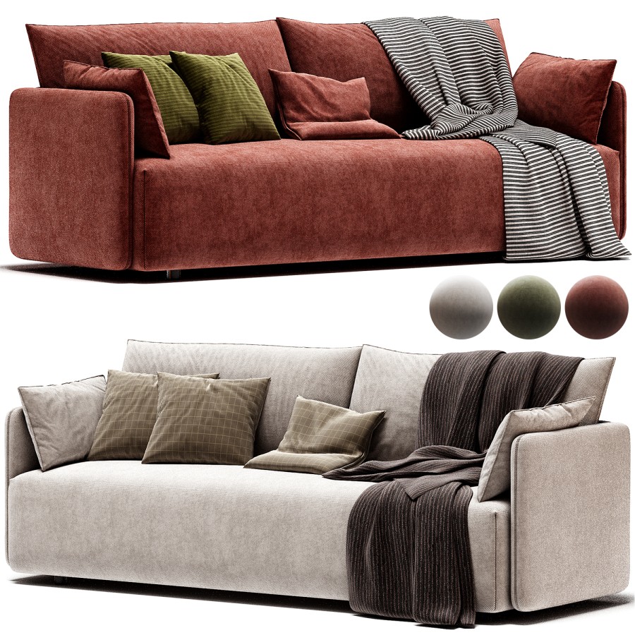 Offset Sofa - 3D Model for Corona