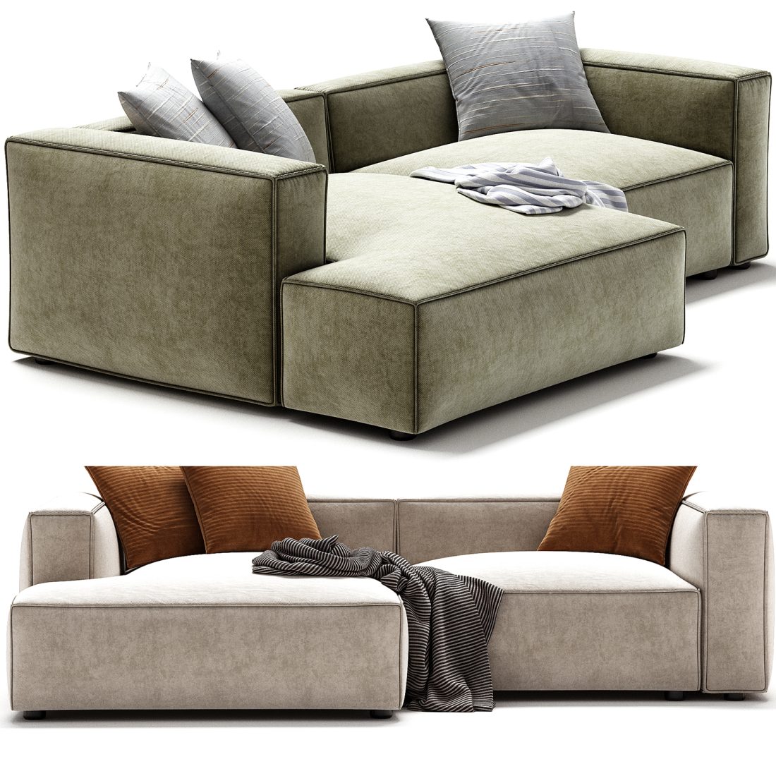 Dunbar Corner Sofa Divan Left 3D Model for Corona | CGMood