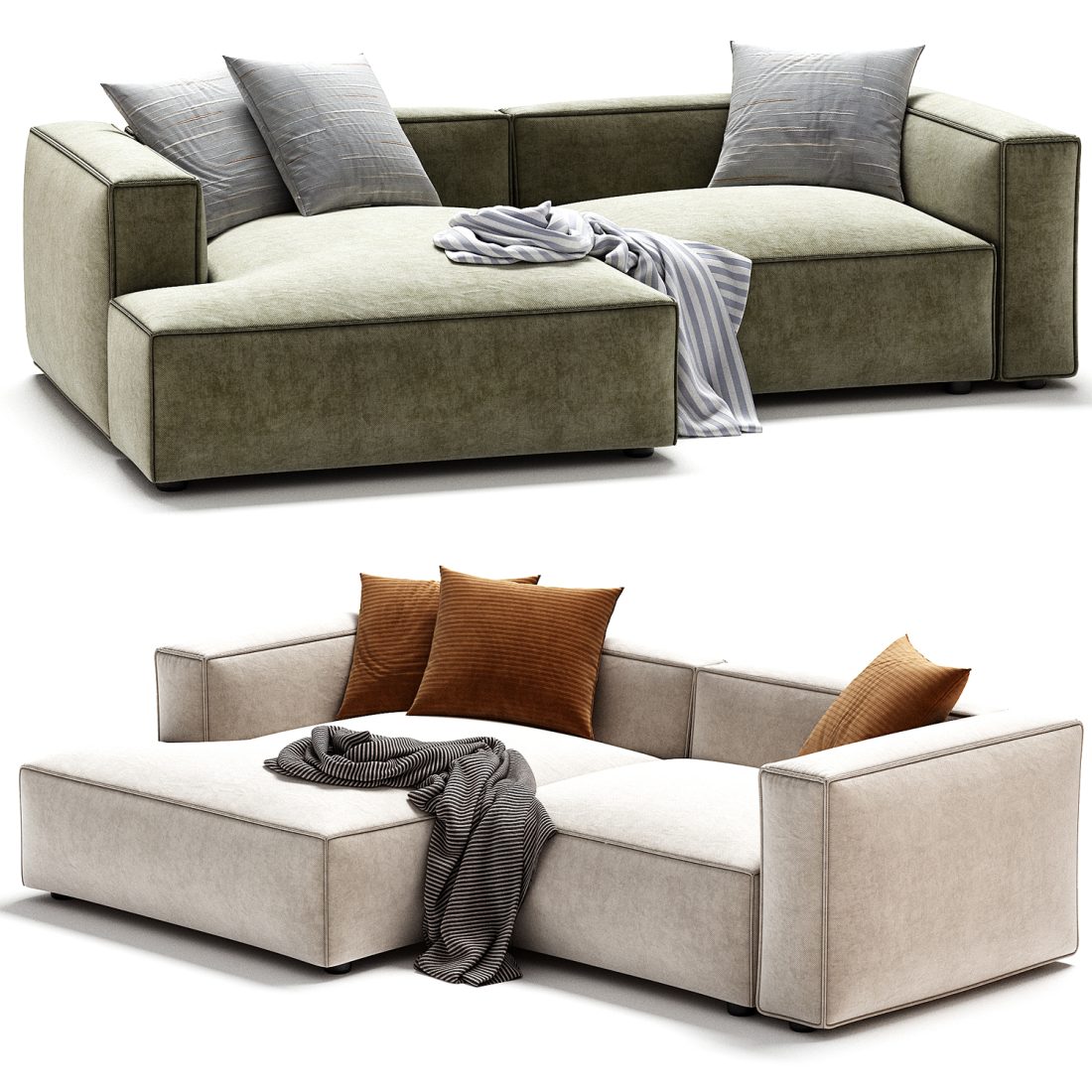 Dunbar Corner Sofa Divan Left 3D Model for Corona | CGMood