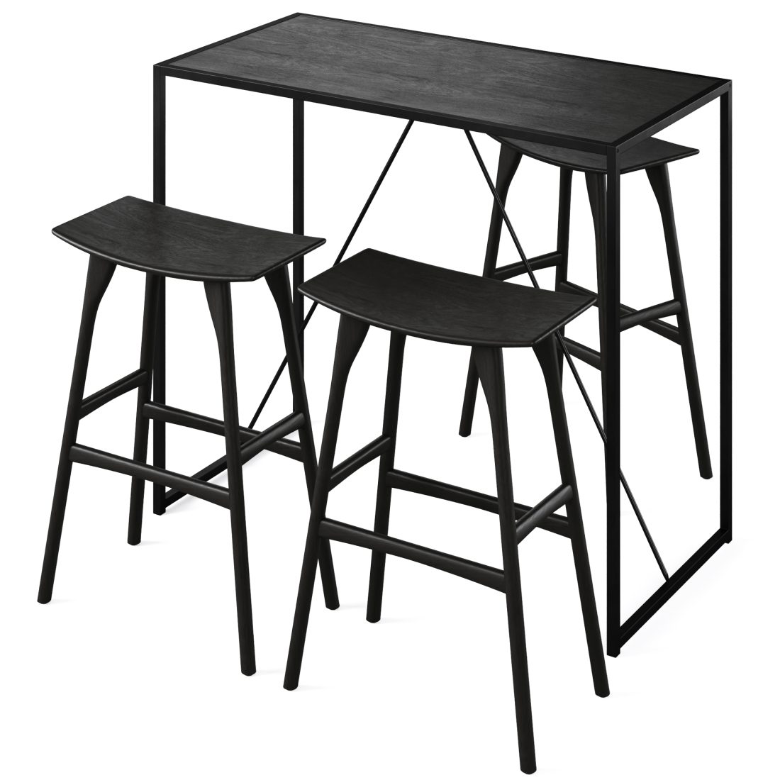 Sireine Bar Table And Osso Stool - 3D Model for VRay, Corona