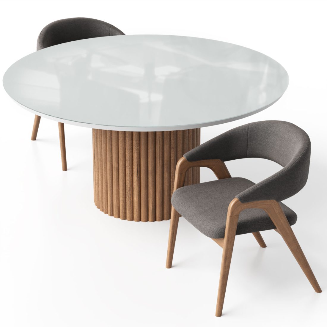 Belize Table And Arc Chair From Rscollection - 3D Model for VRay, Corona
