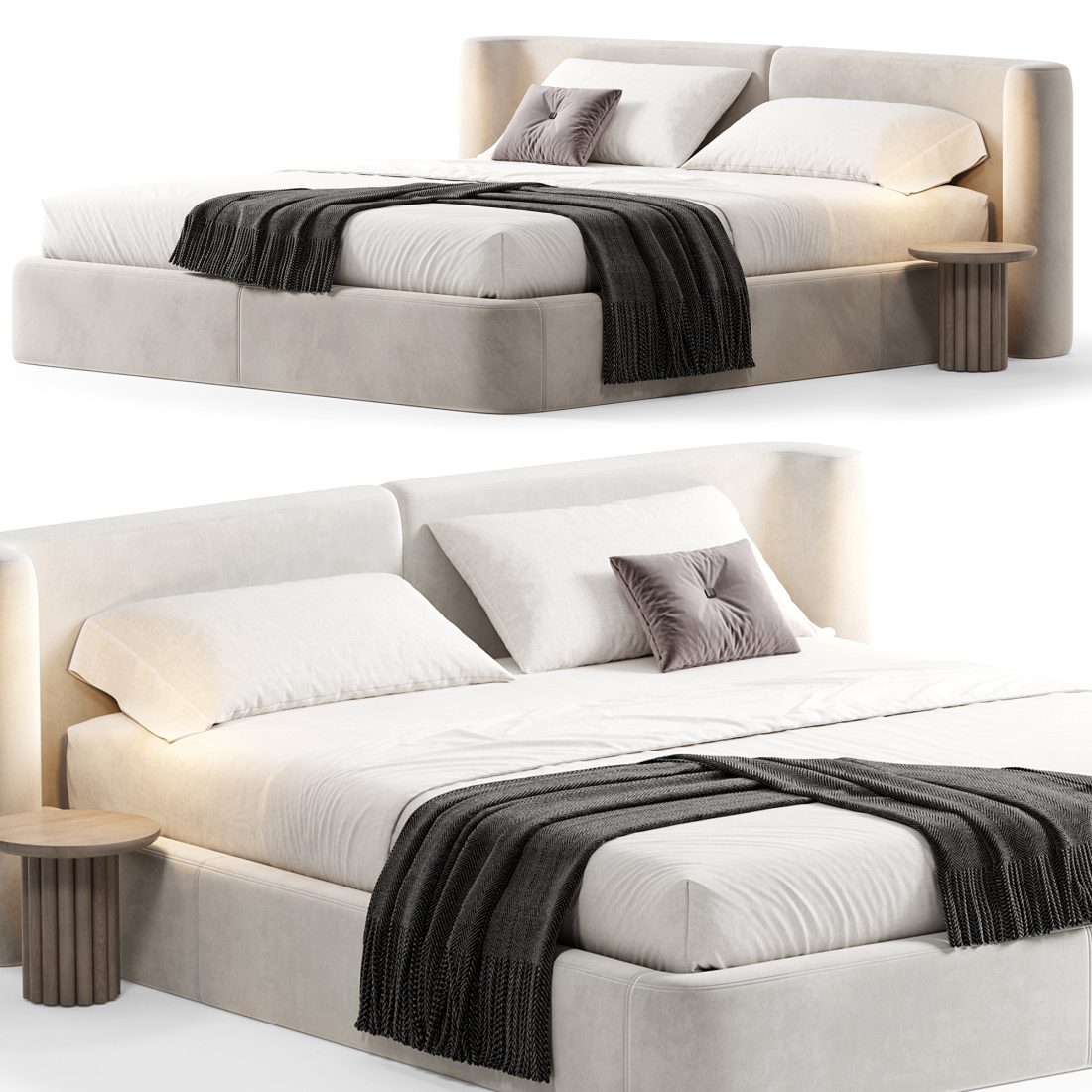 Clara Bed By Baxter - 3D Model for Corona