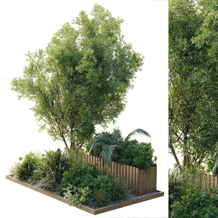 Garden Plants Box - Outdoor Plants Set 183 3D Model for VRay, Corona ...