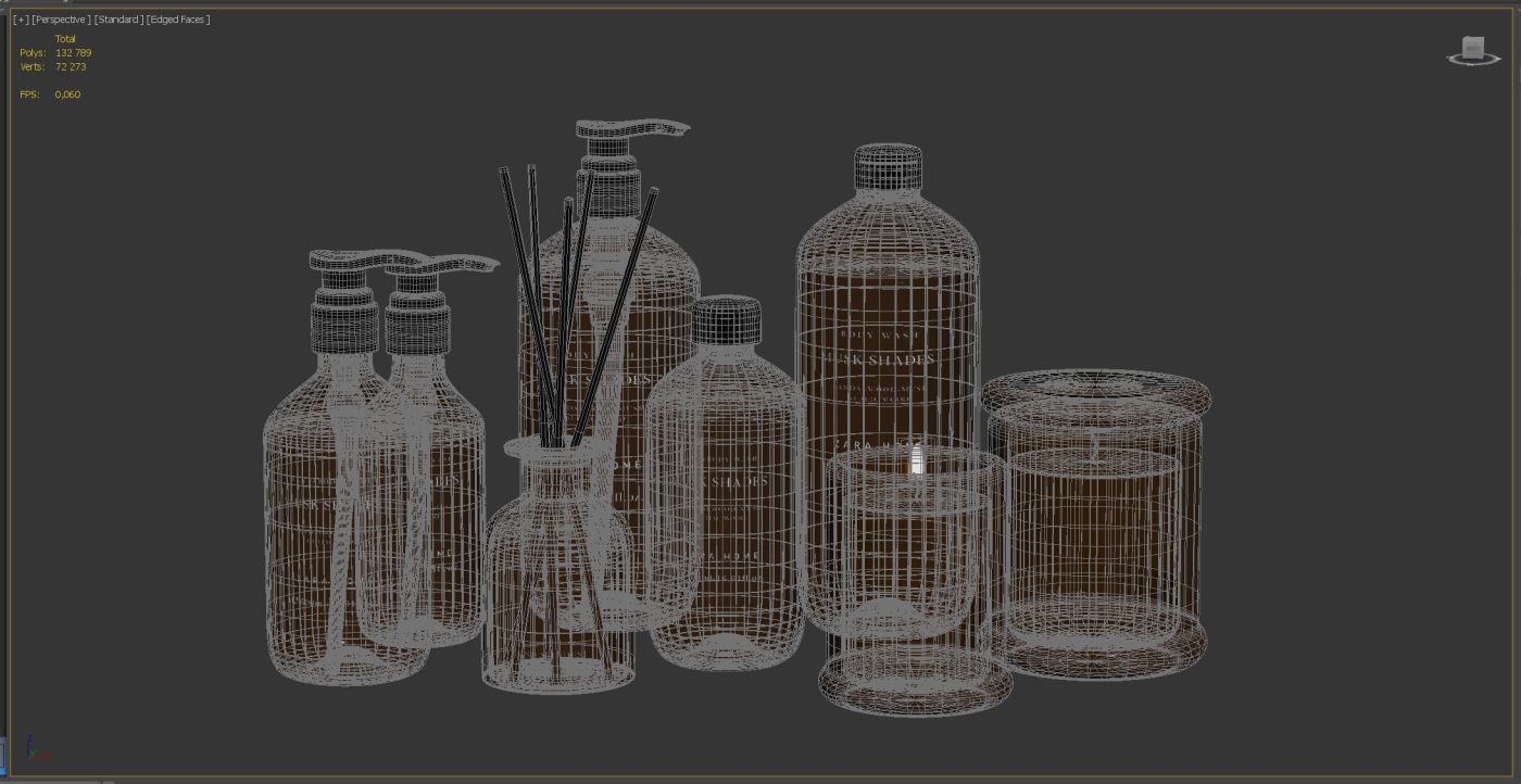 Soap And Candles Set 01 Zara Home - 3D Model for VRay, Corona