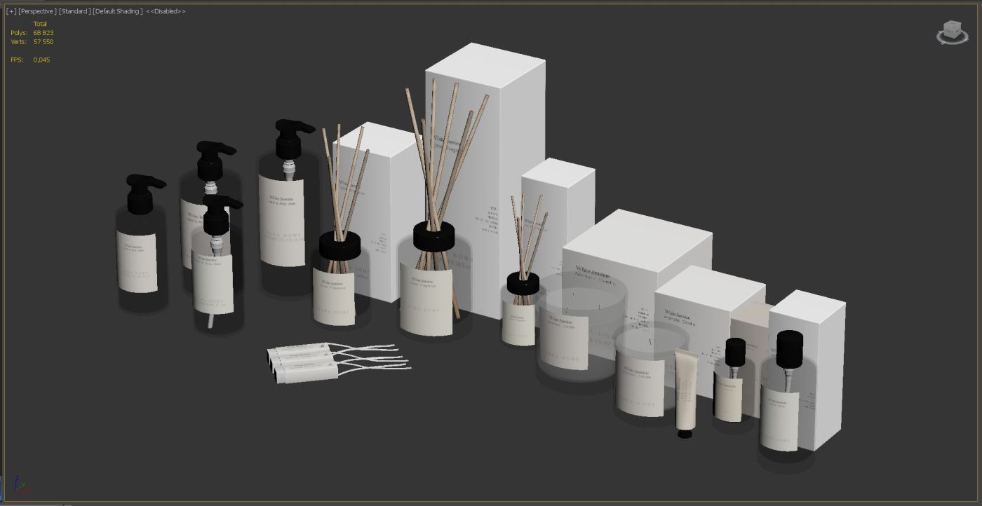 Spray And Soaps Set 01 Zara Home 3D Model for VRay, Corona | CGMood