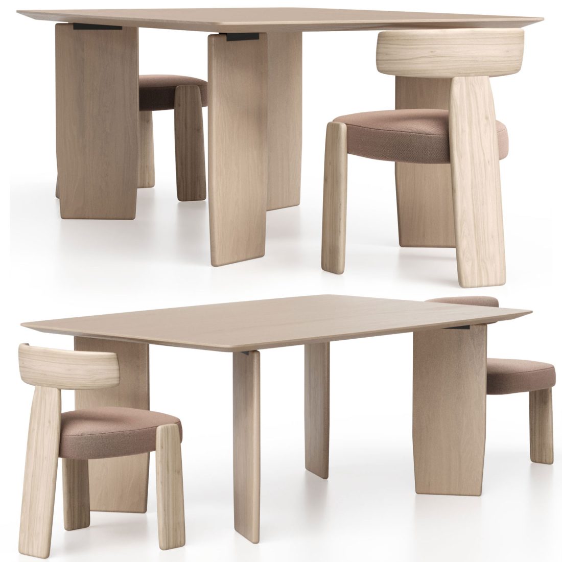 Oru Chair Si2270 And Oru Table Me6540 Andreuworld - 3D Model for VRay ...