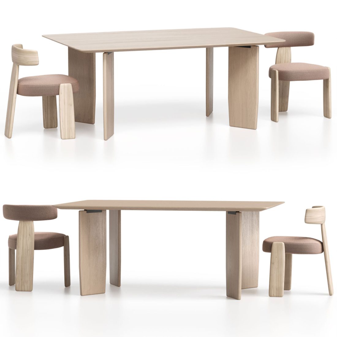 Oru Chair Si2270 And Oru Table Me6540 Andreuworld - 3D Model for VRay ...