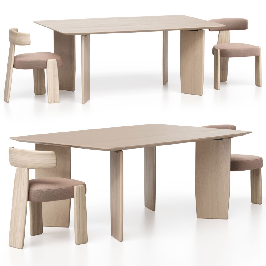 Oru Chair Si2270 And Oru Table Me6540 Andreuworld 3D Model for VRay ...