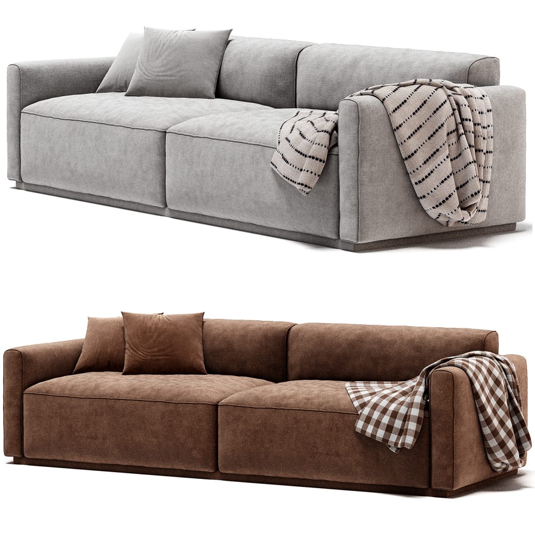 Malou Sofa Grey 3D Model for Corona | CGMood