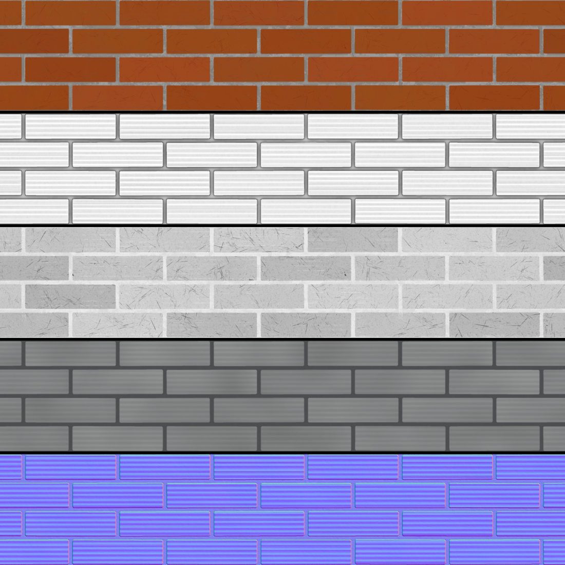 Brick Wall 001 - 3D Model for VRay, Corona