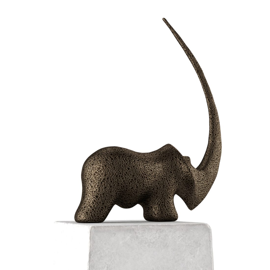 Rhino Modern Sculpture 3D Model for VRay, Corona | CGMood