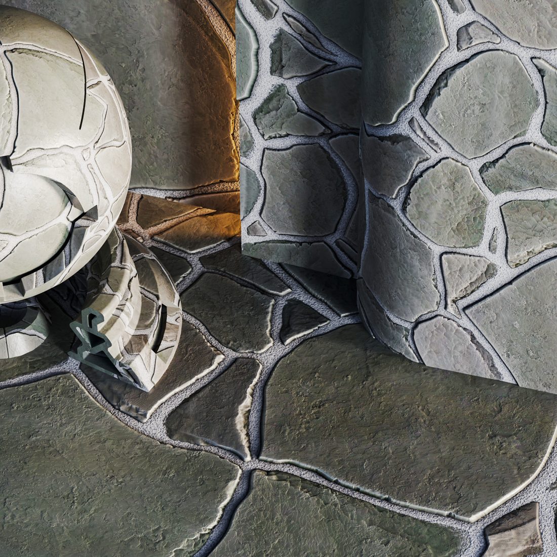 Slate Stone Floor | 4K | PBR Texture / PBR Material | CGMood