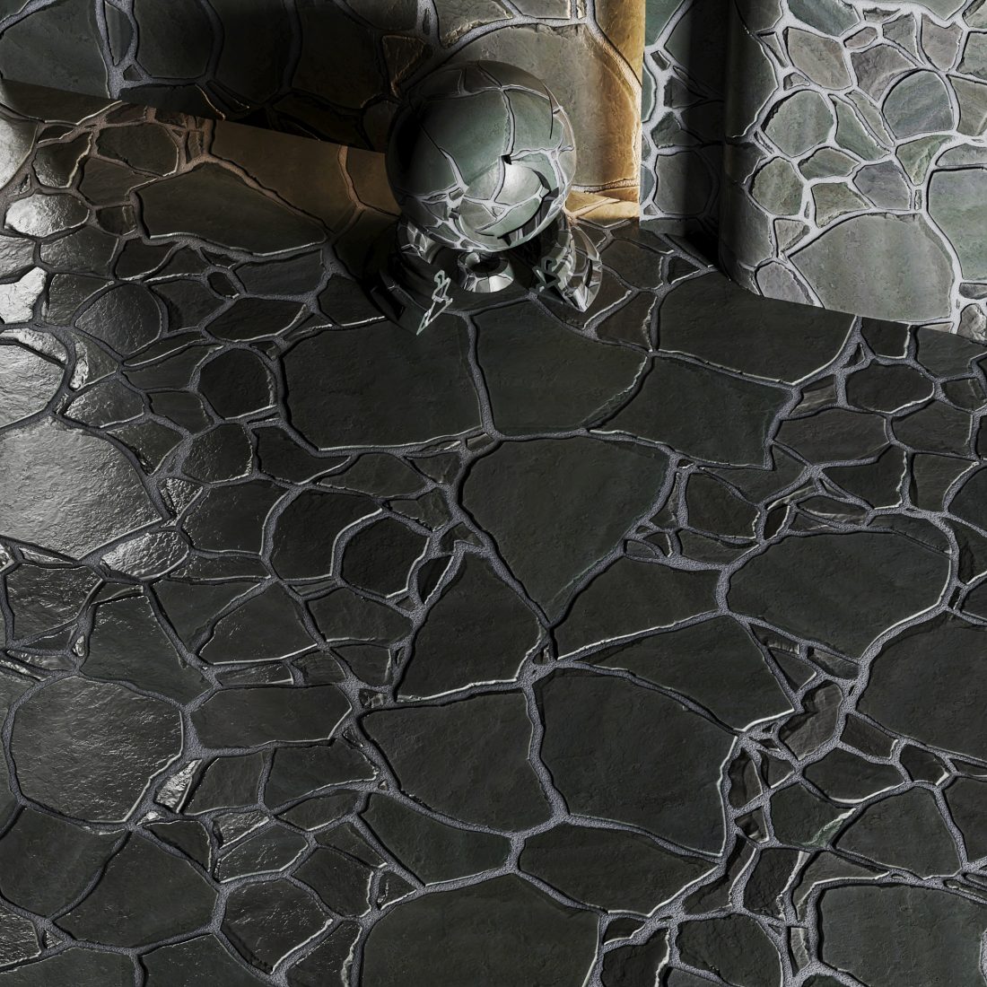 Slate Stone Floor | 4K | PBR Texture / PBR Material | CGMood