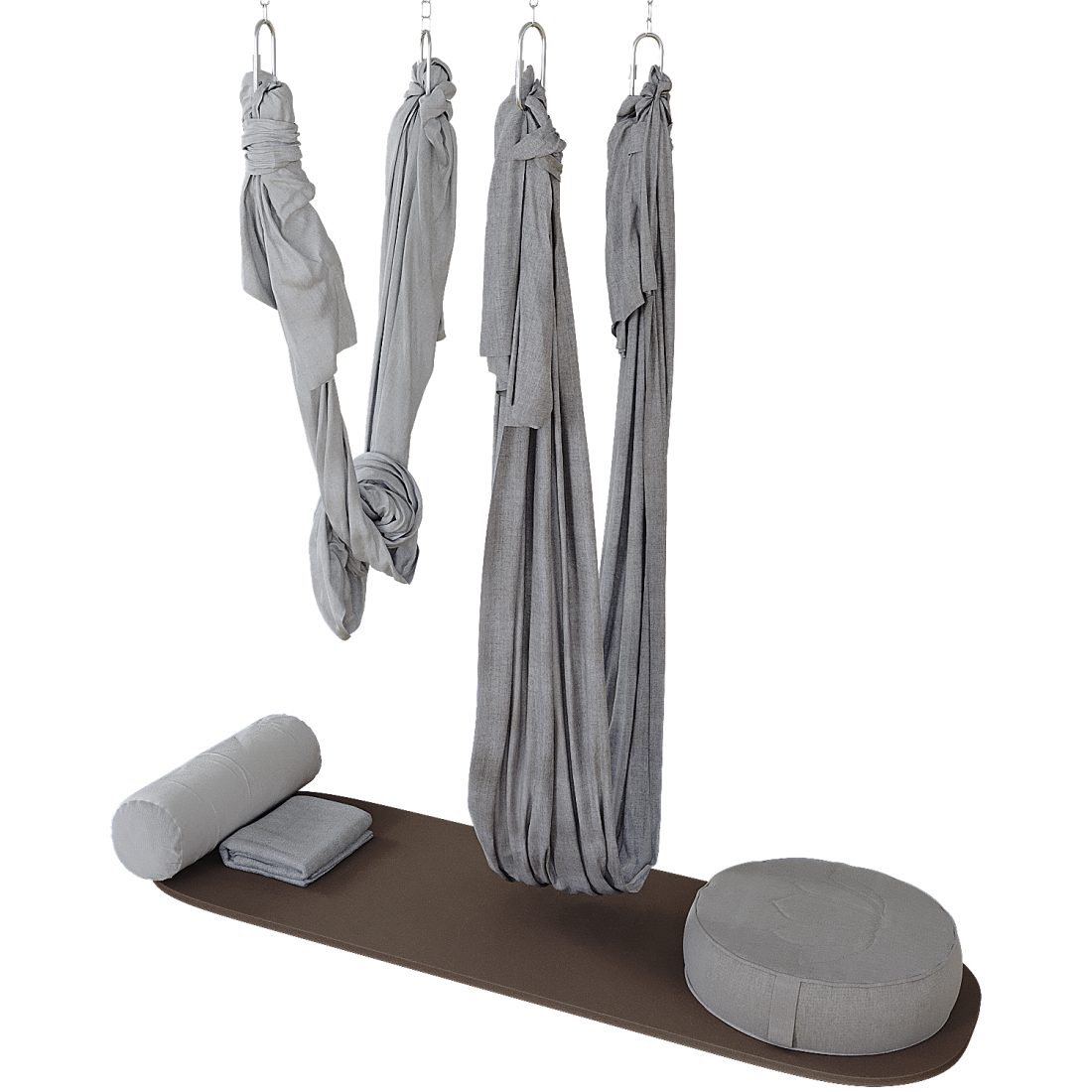 Fitness Fly-yoga Set 107 - 3D Model for VRay, Corona