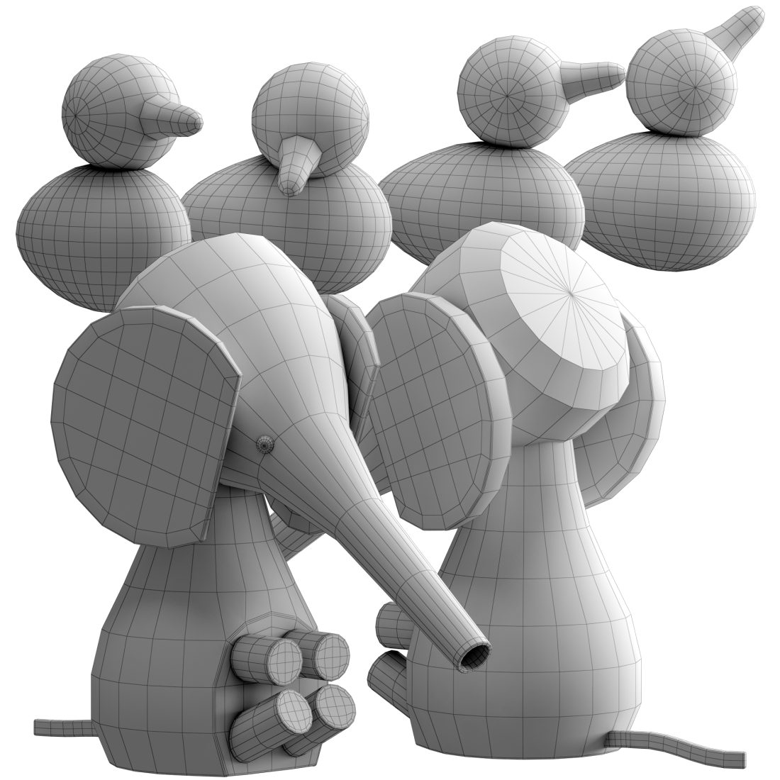 Wooden Toys - 3D Model for VRay, Corona