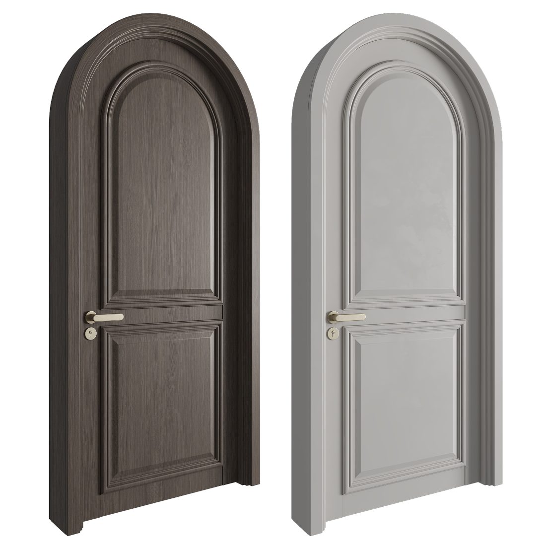 Arched Wooden Door 3D Model for VRay, Corona | CGMood