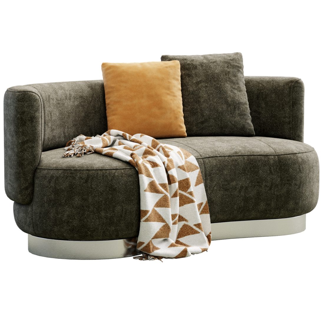 Yves Round Sofa - 3D Model for Corona, VRay