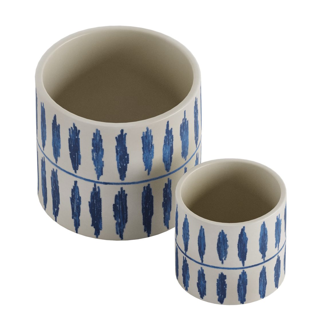 Blue And White Aztec Design Vase - 3D Model for Corona