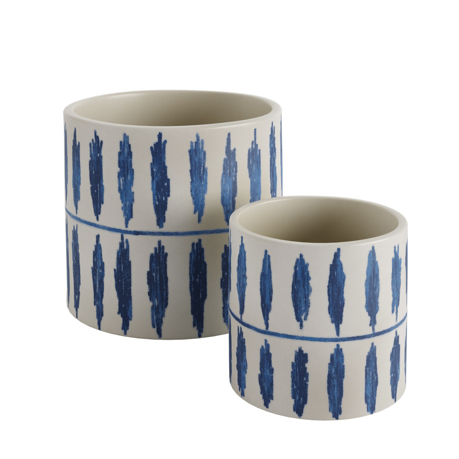 Blue And White Aztec Design Vase - 3D Model for Corona