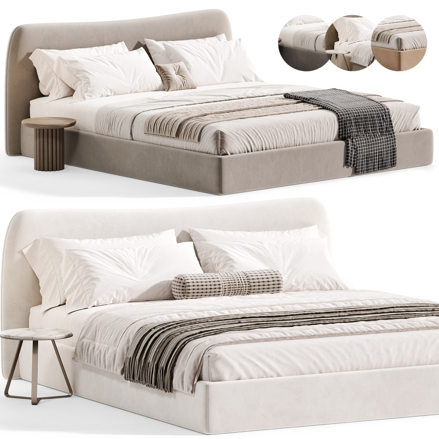 Timothy Bed By Monologuelondon - 3D Model for Corona