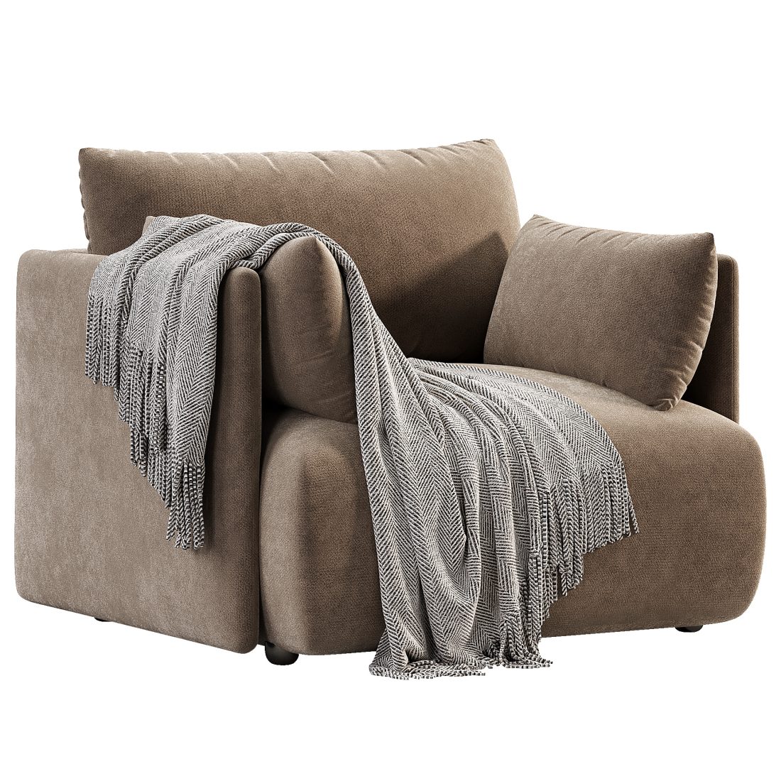 Offset Lounge Chair - 3D Model for Corona